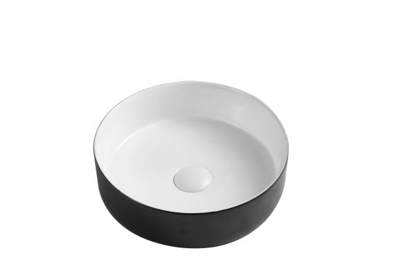 Marilyn Counter Top Vanity Basin - Matt Black & White – The Tapware Outlet