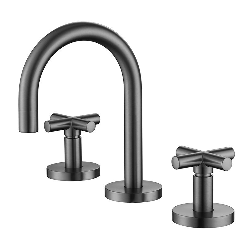 Cross Tap Basin Set - Gunmetal – The Tapware Outlet