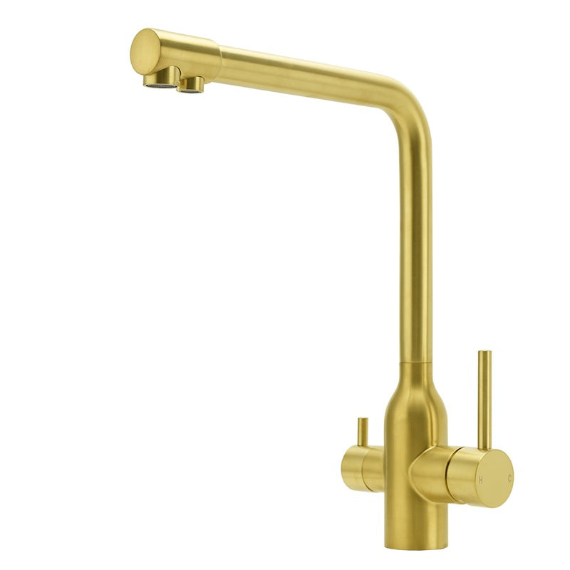 Eva 3 Way Kitchen Sink Mixer - Brushed Gold – The Tapware Outlet
