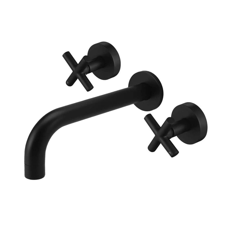 Cross Bath Set - Matt Black – The Tapware Outlet