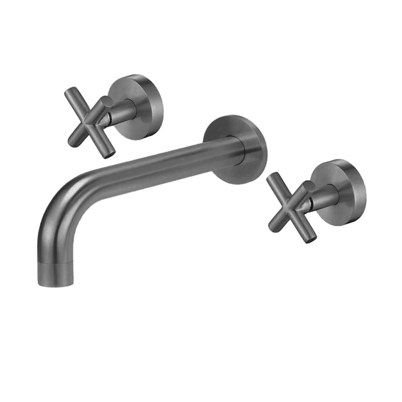 Cross Bath Set - Gunmetal – The Tapware Outlet