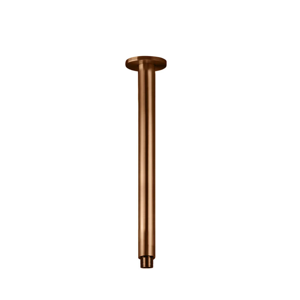 Cobre Ceiling Drop Down Shower Arm 300mm - Brushed Copper – The Tapware ...