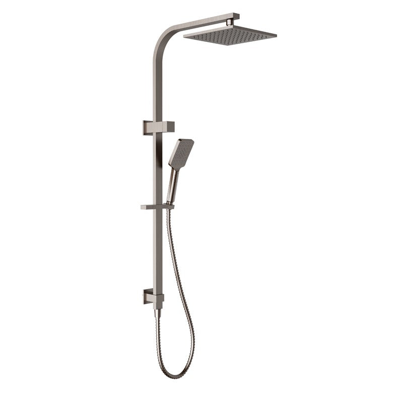 Coomera Combo Square Shower Set - Brushed Nickel – The Tapware Outlet