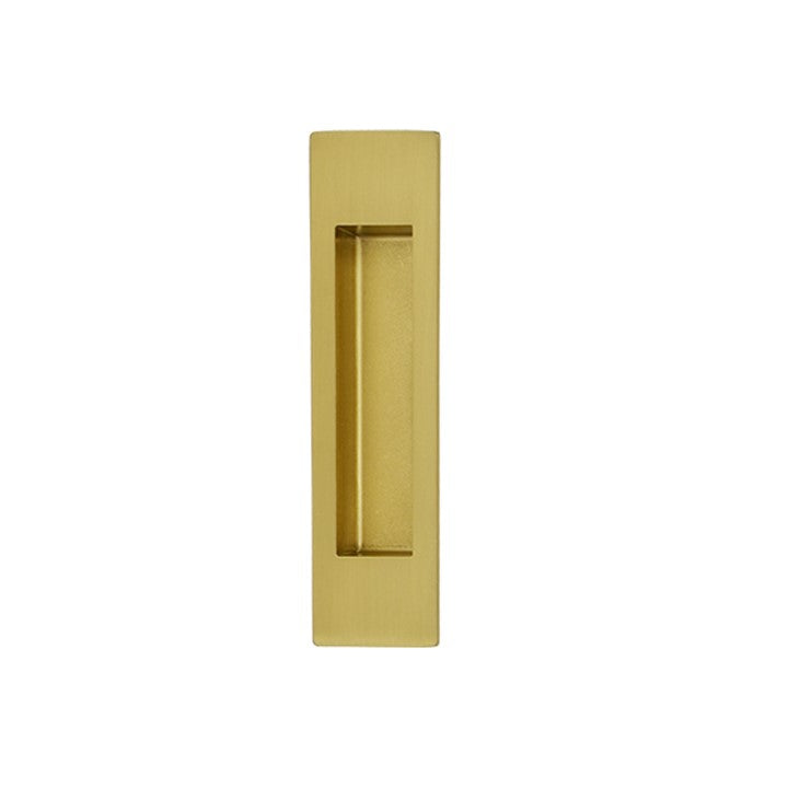 150mm Rectangular Sliding Flush Pull (Single) - Brushed Gold – The ...