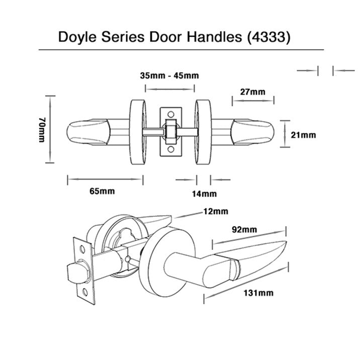 Entrance Door Lock Set (4333) - Doyle Series – The Tapware Outlet