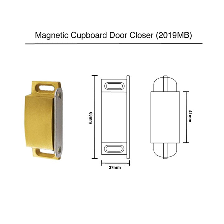 Large Magnetic Cupboard Door Catcher - Matt Black Finish – The Tapware ...