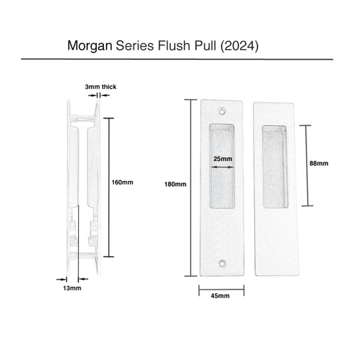 Sliding Door Passage Set 180mm x 45mm - Morgan Series – The Tapware Outlet