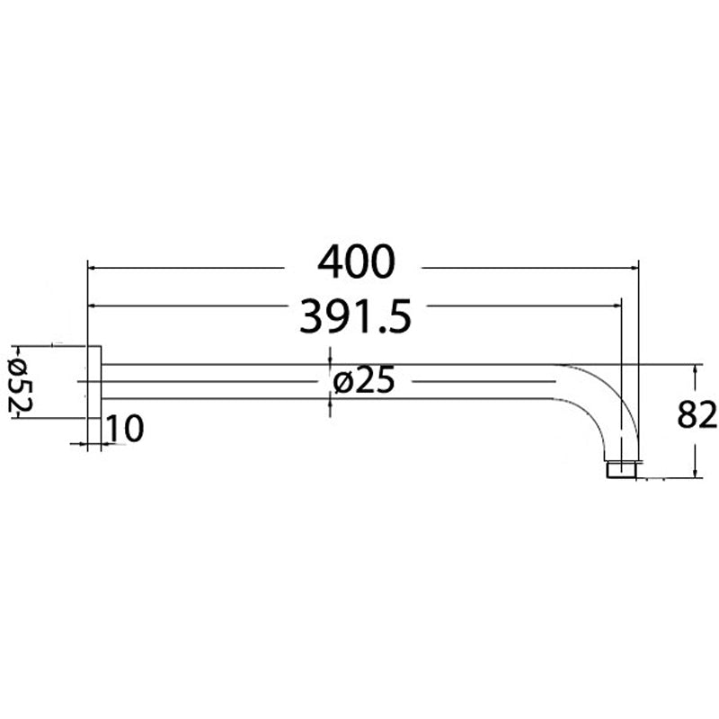 Round Horizontal Shower Arm - Brushed Gold – The Tapware Outlet