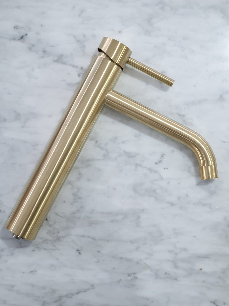Pacifica Basin Mixer Tall - Brushed Gold – The Tapware Outlet